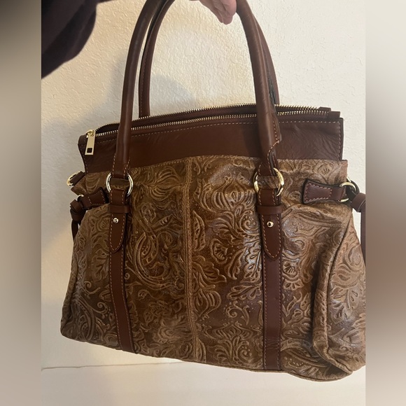 Valentina Fiore | Bags | Valentina Fiore Large Brown Leather Tote ...